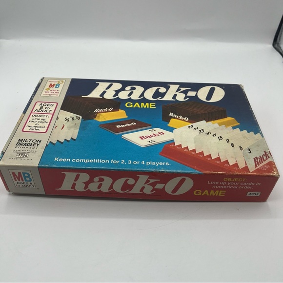 Milton Bradley | Games | Vintage Racko 975 4765 Card Game Numbers Racko ...
